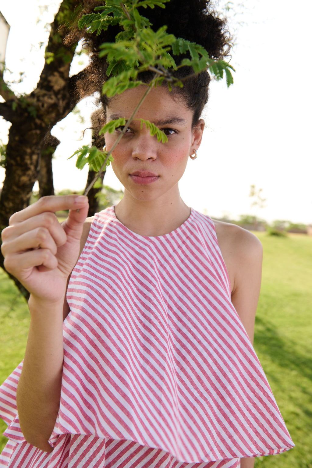 Red Stripes - Camellia | Raas Life | Kikli India