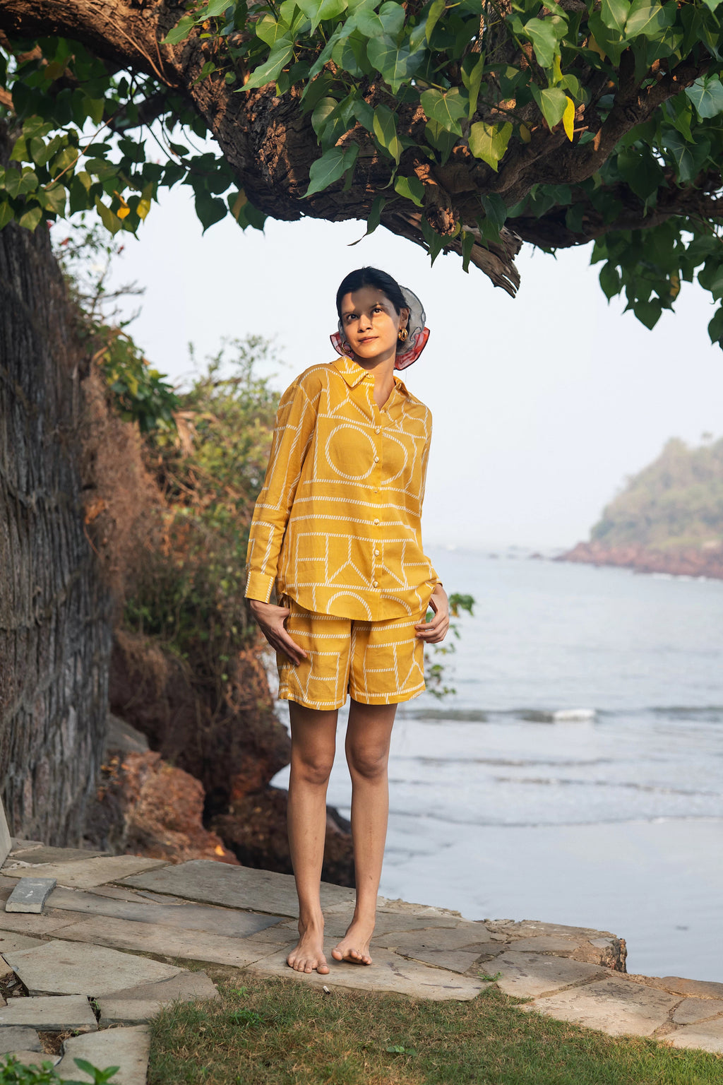 Diana Mustard & Cream Shirt – Elegant Mustard & Cream Diana Shirt ...
