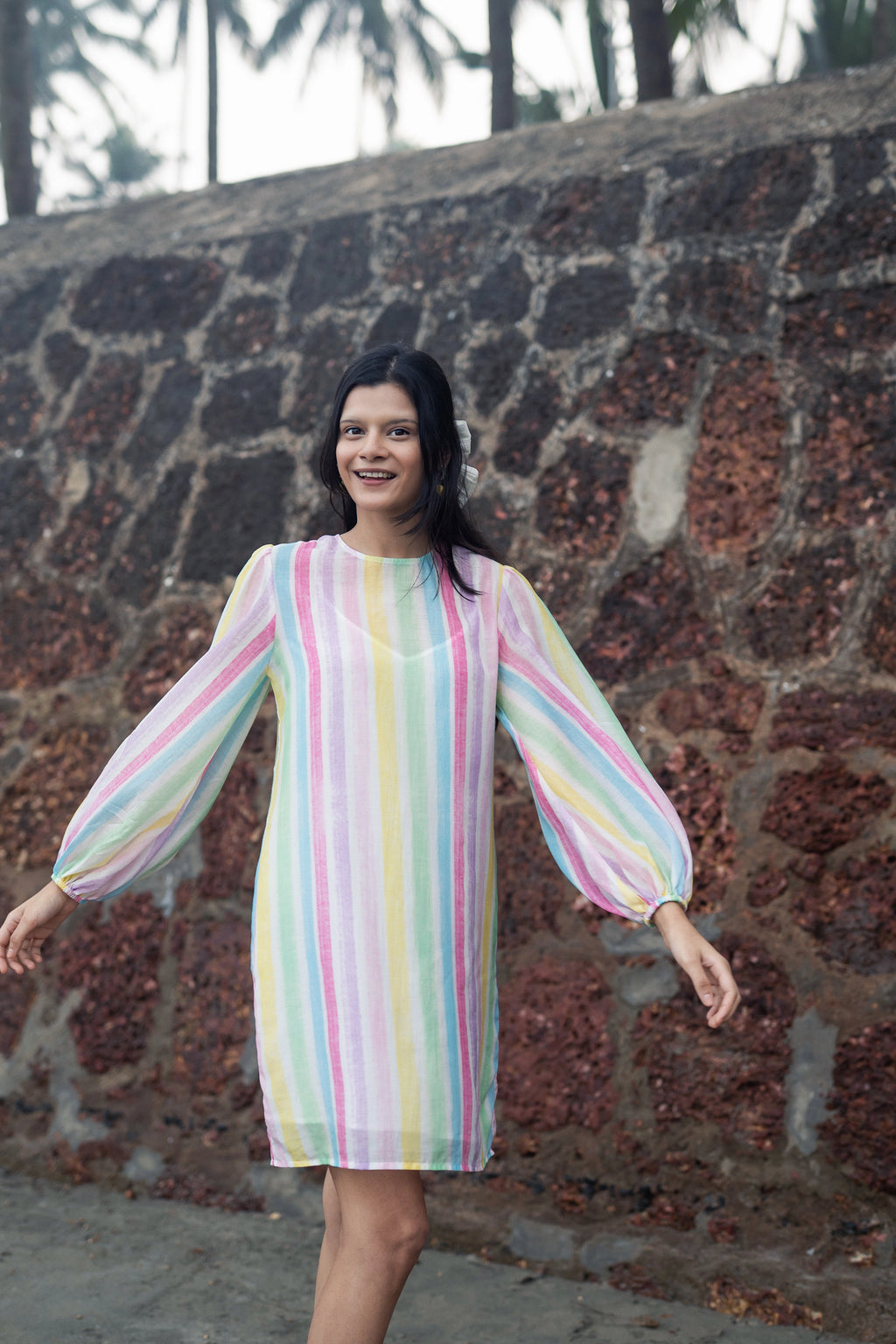 Zavi Candy Colour Dress – Breezy & Elegant Style | Kikli India