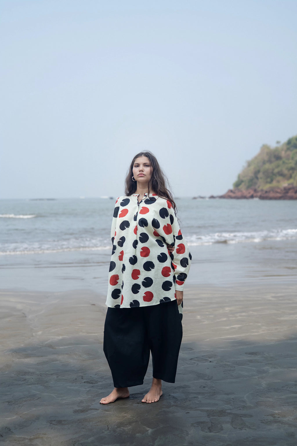 Salvia black & red polka Set – Fun Polka Dot Coord Style | Kikli India